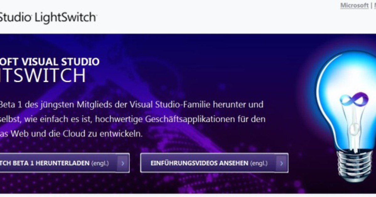 Microsoft lanciert Beta von Visual Studio LightSwitch - computerworld.ch