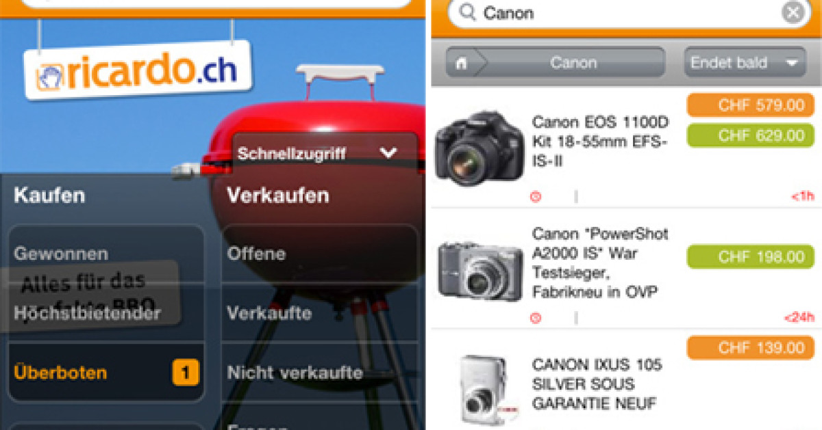 Offizielle iPhone-App von Ricardo.ch - computerworld.ch