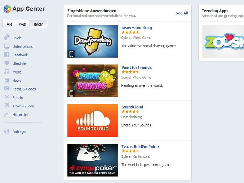 Facebooks App Center ist gestartet - computerworld.ch