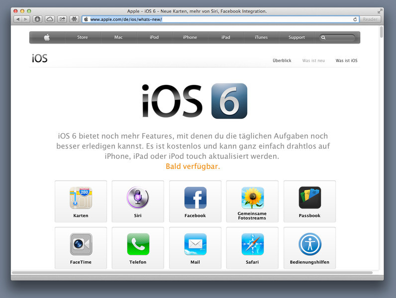 Apple veröffentlicht iOS 6 - computerworld.ch