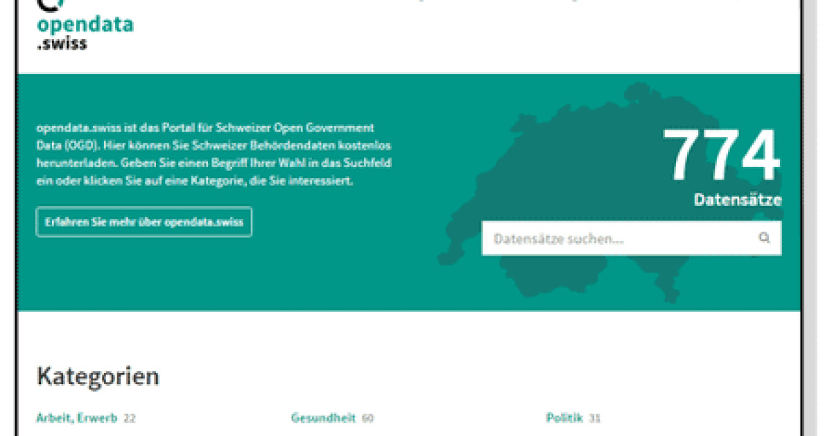 Schweizer Open-Government-Data-Projekt prämiert - computerworld.ch